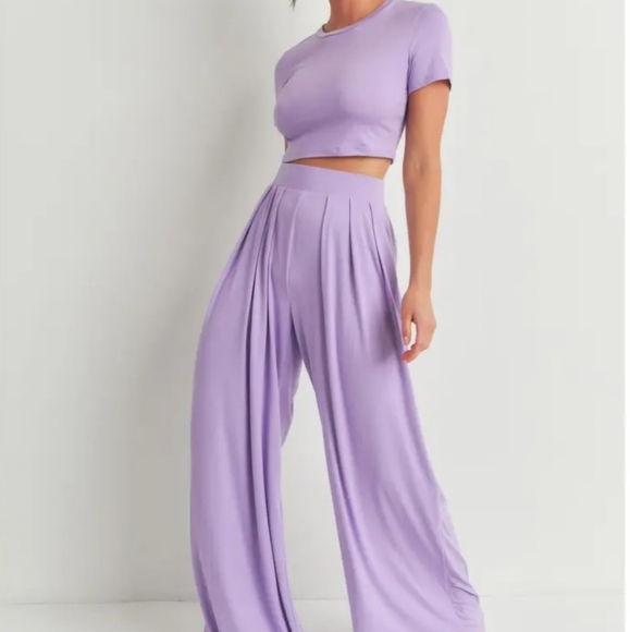 Faith Apparel | Other | Cropt Top And Wide Leg Palazzo Pants | Poshmark